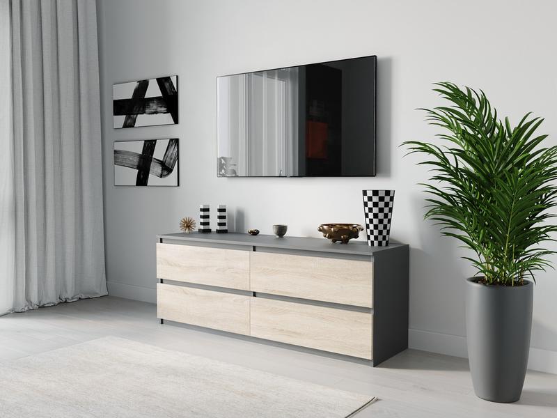 Комод під телевізор тумба під тв на 4 шухляди Ft 223 — ціна 3499 грн у каталозі Тумби Купити