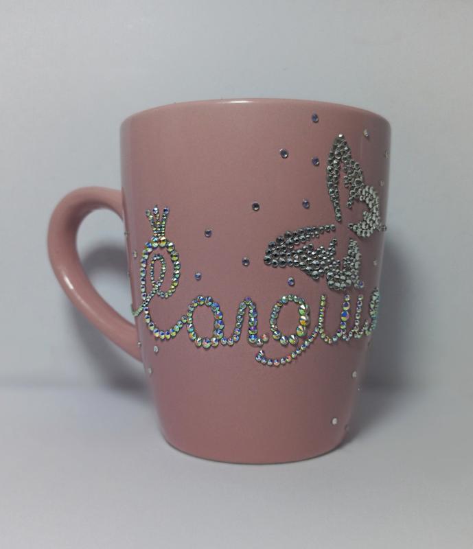 Іменна чашка зі страз — ціна 320 грн у каталозі Чашки Купити товари для дому та побуту за