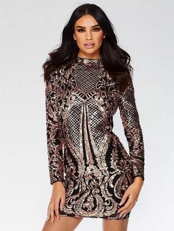 Вечірня гламурна сукня плаття розшите паєтками Quiz — ціна 865 грн у