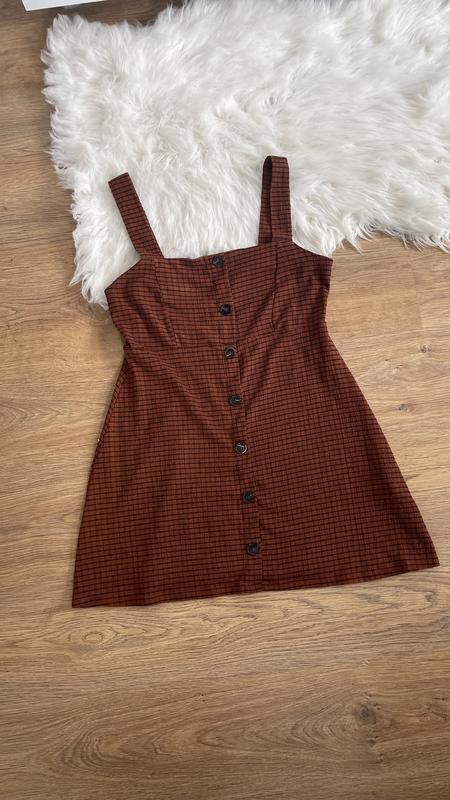 Сарафан коричневый с мелкую клетку Ovs размер M — цена 75 грн в каталоге Сарафаны Купить женские