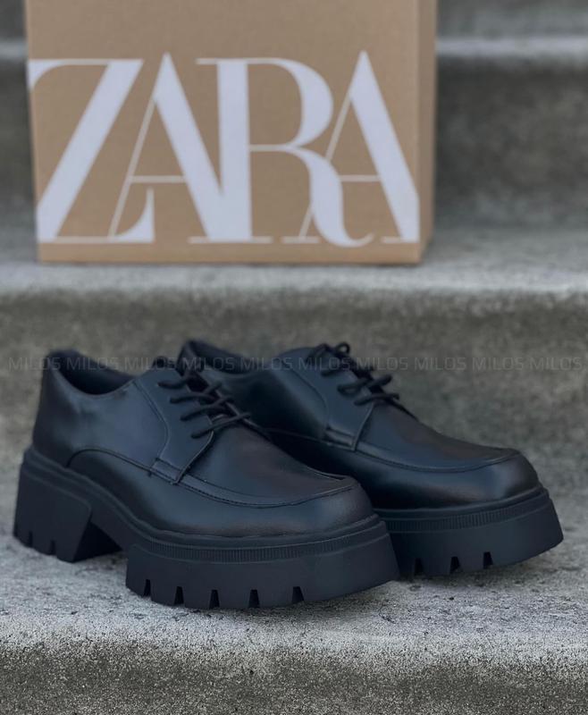 Шкіряні лофери zara — ціна 2300 грн у каталозі Кросівки Купити жіночі ...