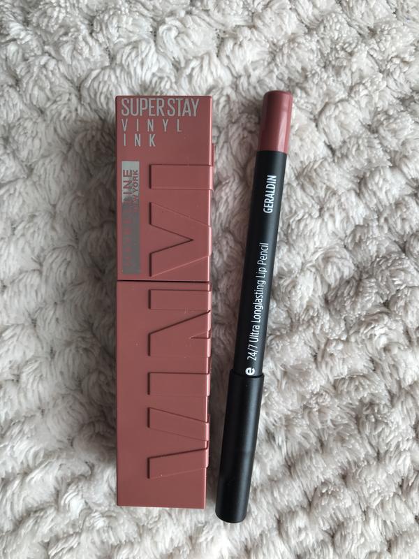 Набор стойкая помада maybelline 35 +водостойкий карандаш geraldin ...
