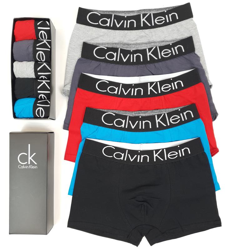 Набор трусов мужских 5шт calvin klein. нижнее белье набор кельвин кляйн ...