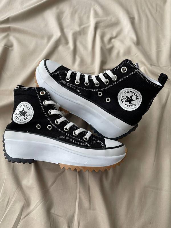 Converse birds star hike black брендові чорні високі масивні кеди ...