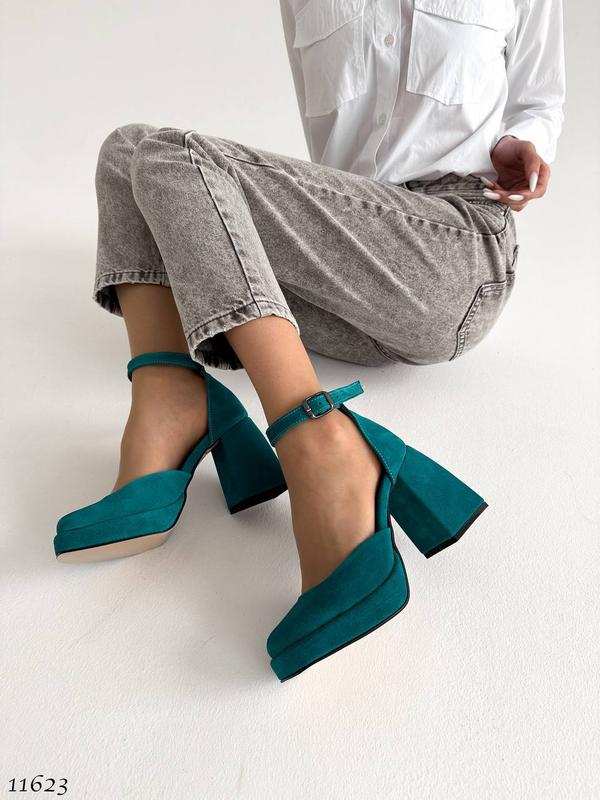 Туфлі замша на підборах — ціна 2350 грн у каталозі Туфлі Купити жіночі речі за доступною ціною