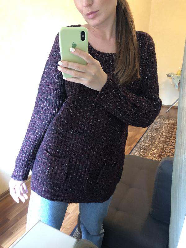 Светр туніка з люрексом подовжений замком Zara Mango — ціна 179 грн у каталозі Светри Купити