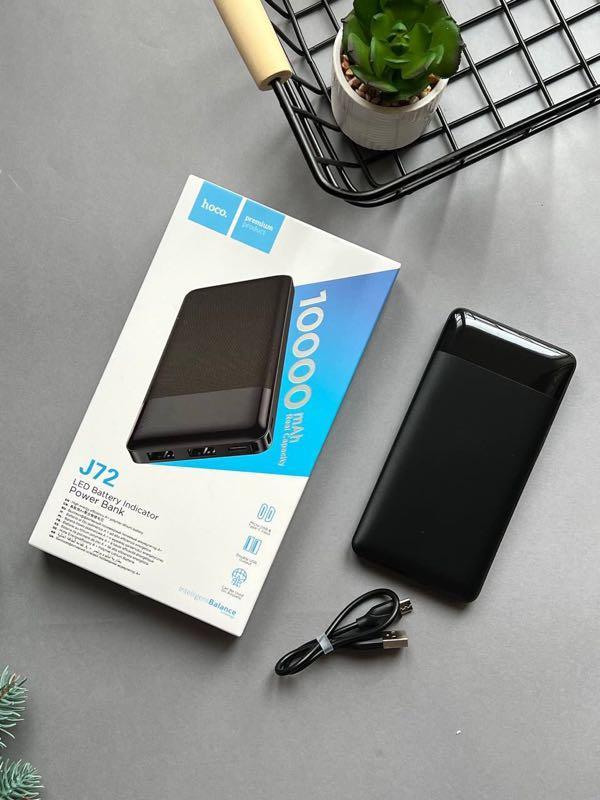 Power bank hoco j72 10000mah, micro-usb/usb-вхід c, 2х usb виходи ...