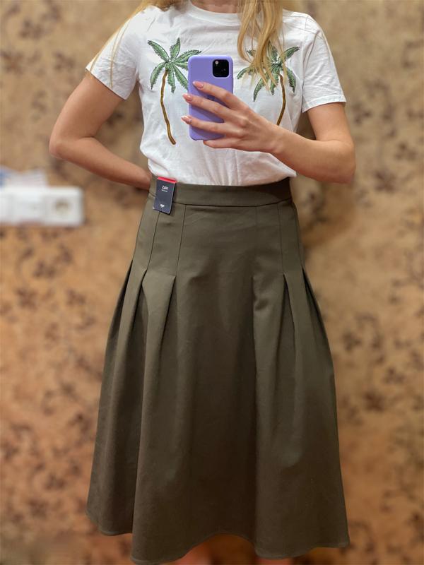 Юбка миди со складками — ціна 634 грн у каталозі Міді спідниці Купити жіночі речі за доступною