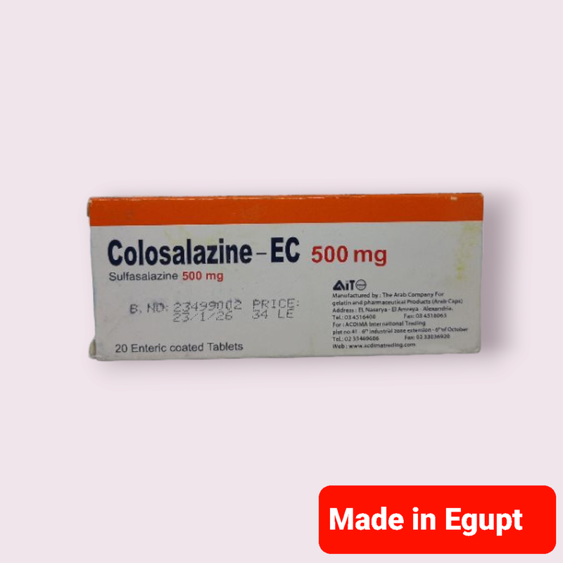 Colosalazine-ec колосалазин-ec 500 мг 20 табл єгипет — цена 320 грн в ...