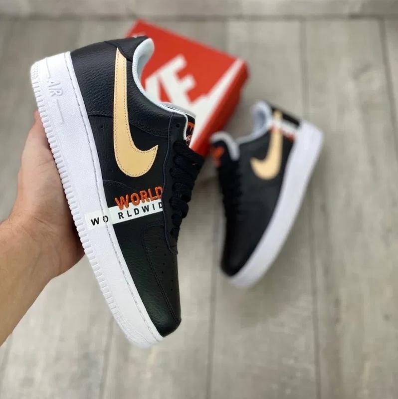 Кроссовки мужские nike air force 1 worldwide черные(найк аир форс ...