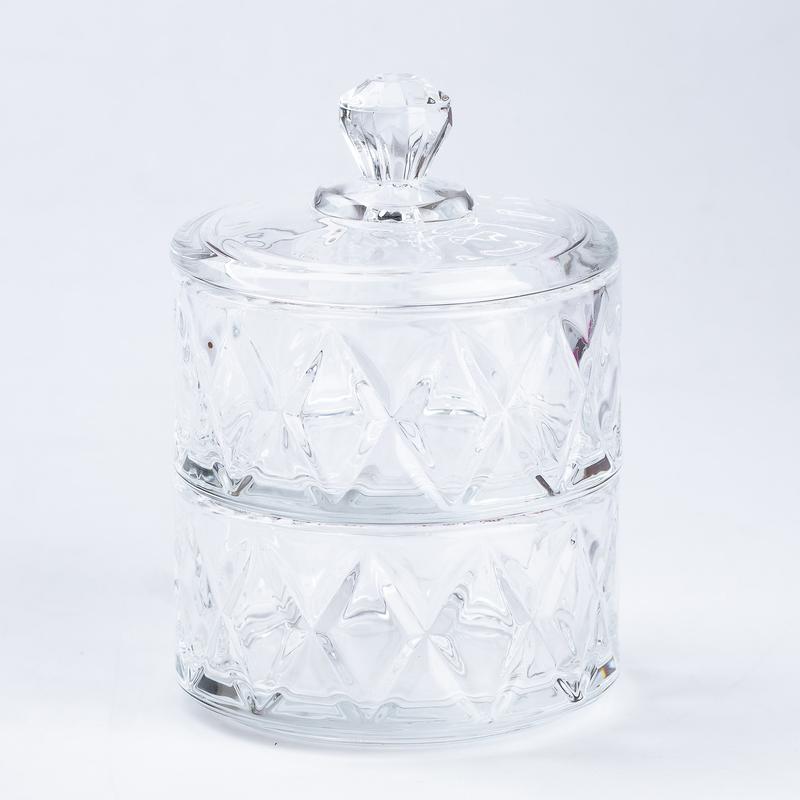 Скляна цукерниця з кришкою — ціна 299 грн у каталозі Фруктовниці Купити товари для дому та
