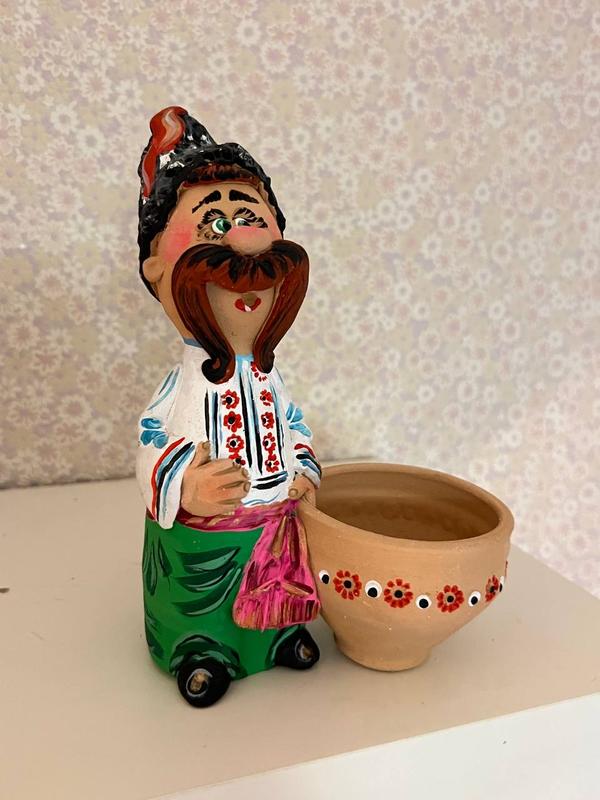 Козак з глечиком ручна робота глиняний козак — ціна 450 грн у