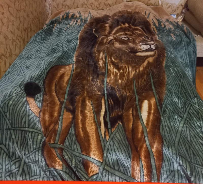 Плед укривало з левом — ціна 700 грн у каталозі Покривала Купити товари для дому та побуту за