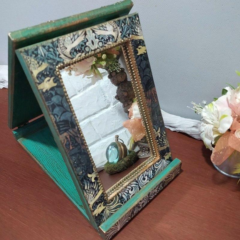 Складане зелене дзеркало — ціна 650 грн у каталозі Дзеркала Купити товари для дому та побуту за