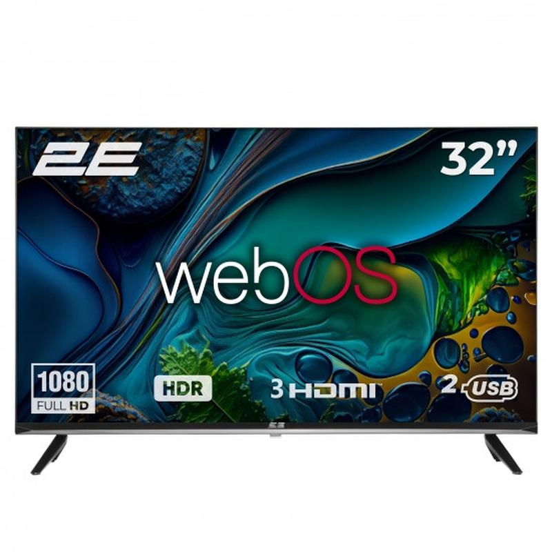 Смарт телевизор 2e-32a07kw smart webos диагональ 32" дюйма led fhd 60hz ...