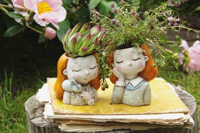 Кашпо декоративні дівчинки — ціна 280 грн у каталозі Кашпо Купити товари для дому та побуту за