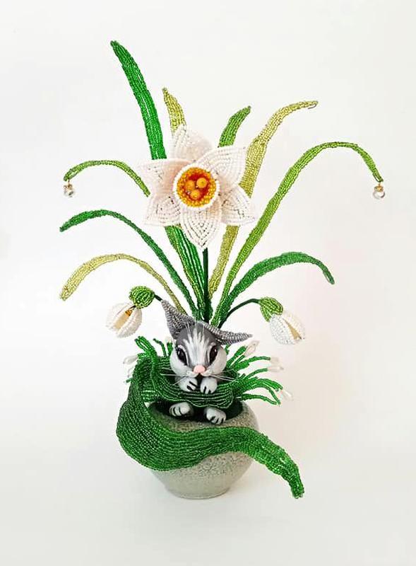 Зайчик у квіточці нарциса — ціна 850 грн у каталозі Статуетки Купити товари для дому та побуту