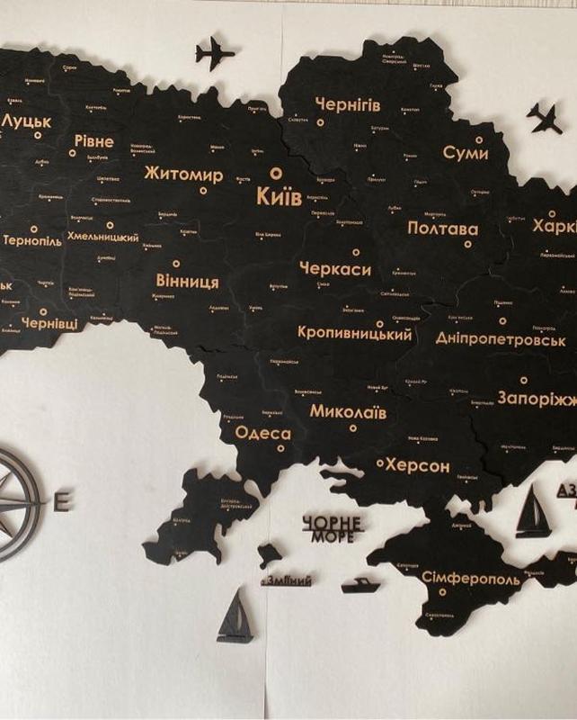 Деревяна карта україни карта україни з дерева — ціна 1590 грн у