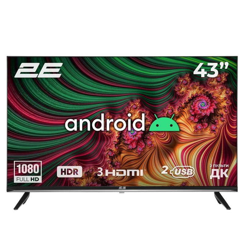 Смарт телевизор 2e-43a07k oc android 11 диагональ 43" дюйма led fhd ...
