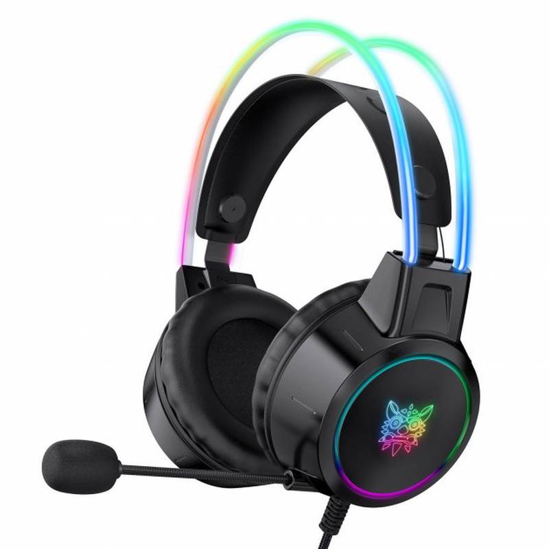 Геймерські навушники onikuma gaming rgb led з гарнітурою для пк/p ...