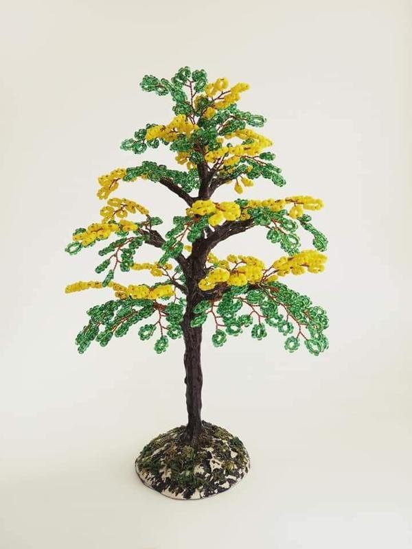Дерево із бісеру мімоза — ціна 250 грн у каталозі Статуетки Купити товари для дому та побуту за