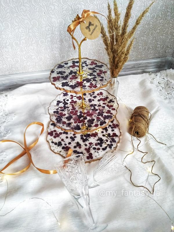 Этажерка из эпоксидной смолы — цена 1200 грн в каталоге Фруктовницы Купить товары для дома и