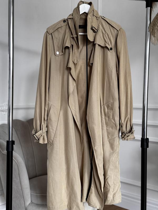 Бежевый плащ Zara — цена 650 грн в каталоге Плащи Купить женские вещи по доступной цене на Шафе