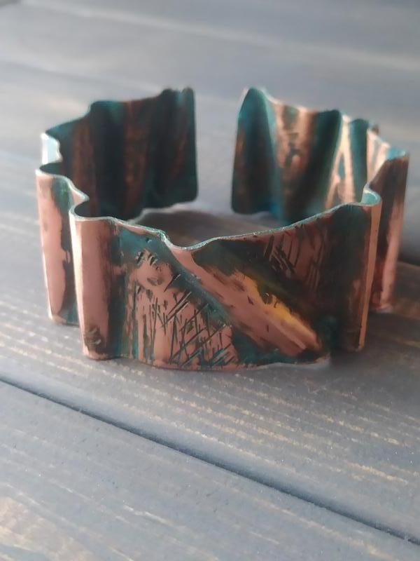 Кований мідний браслет — ціна 1100 грн у каталозі Браслети Купити аксесуари за доступною ціною