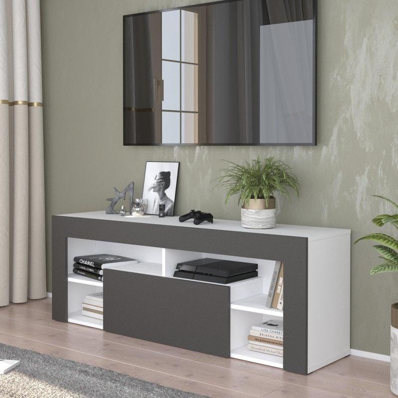 Тумба тв формат білий антрацит — ціна 2250 грн у каталозі Тумби Купити товари для дому та