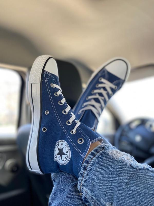 Кеди сині високі converse all star — ціна 1280 грн у каталозі Кеди ...
