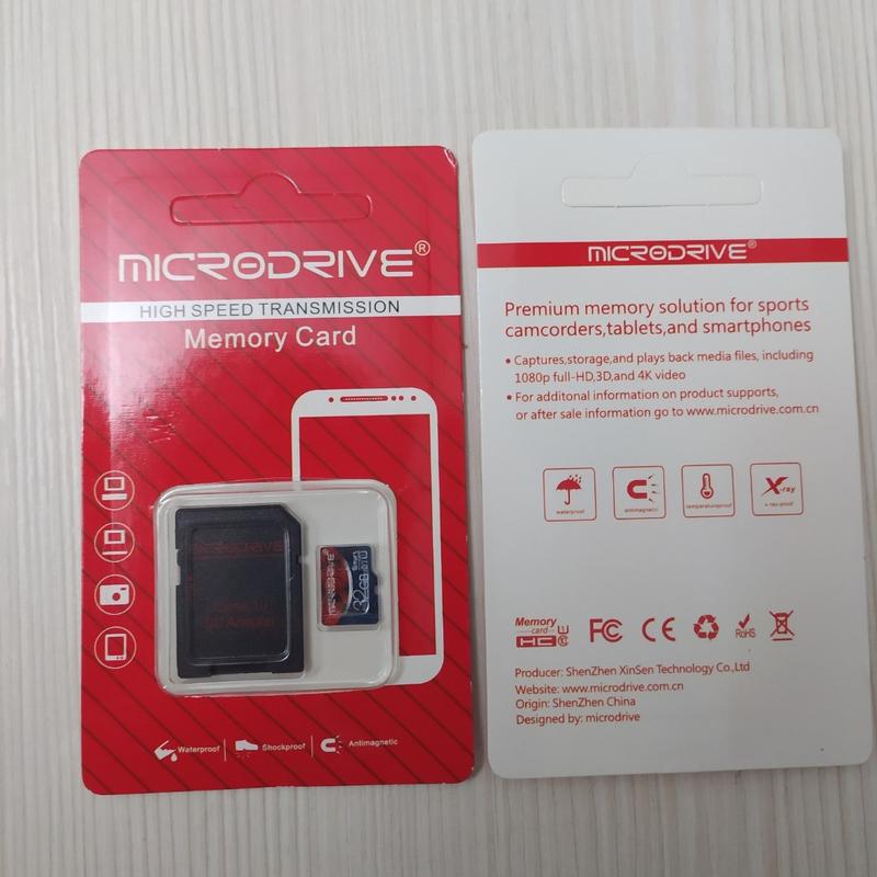 Картка пам'яті micro sd 32 gb microdrive + adapter class 10 для ...