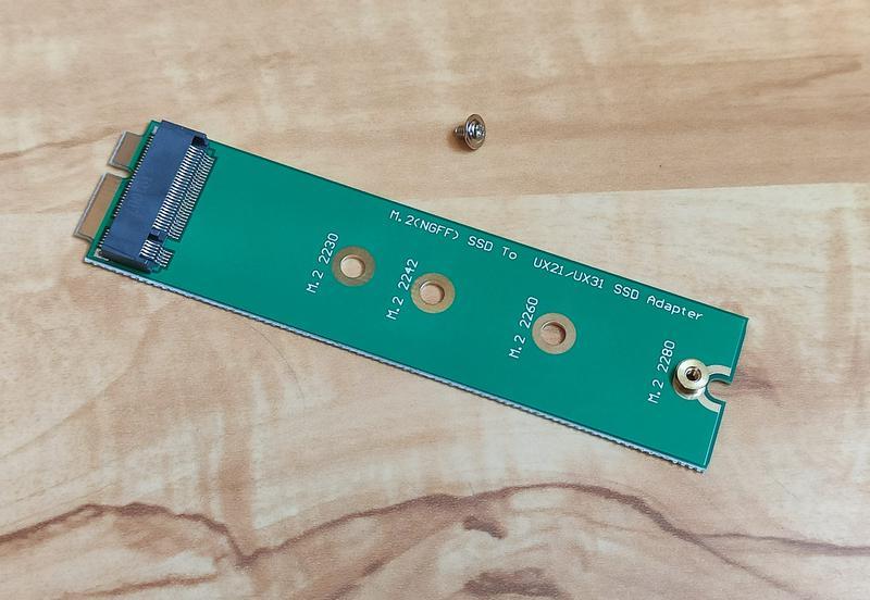 Адаптер ssd m.2 ngff sata для asus ux51, ux41, ux31, ux21, xm11, taichi ...