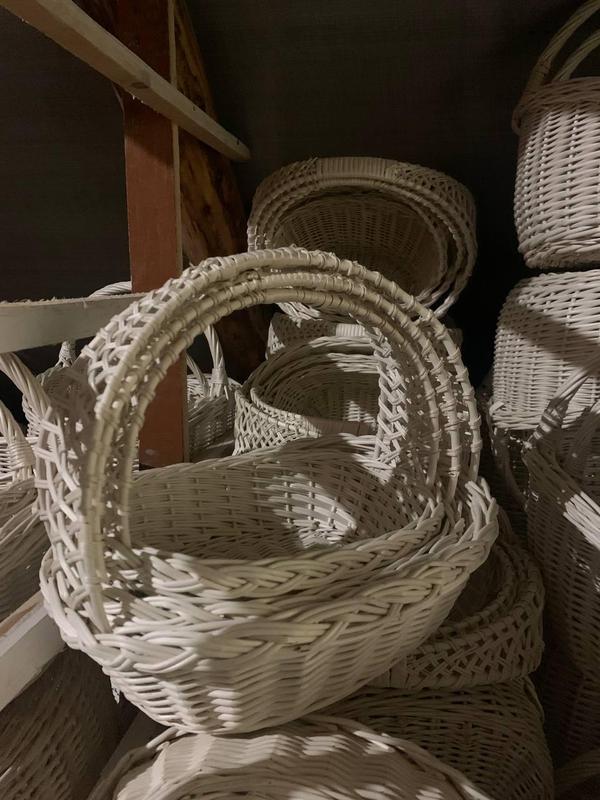 Корзины плетеные белые набор 3 шт — цена 2094 грн в каталоге Органайзеры Купить товары для дома