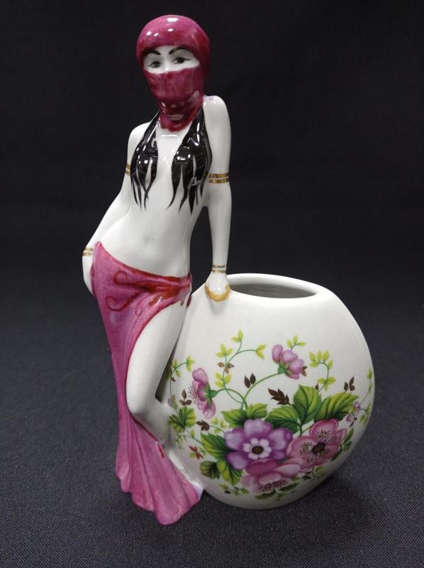 Статуэтка фигурка вазочка шехрезада восточная девушка коростенский фарфор ручная работа