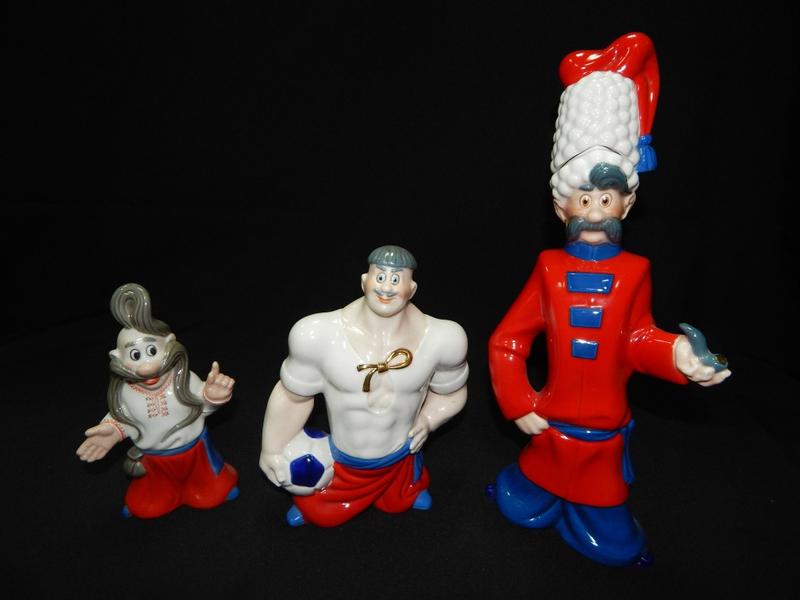 Скульптура статуетка фігурка козаки тур грай око коростенський фарфор ручна робота