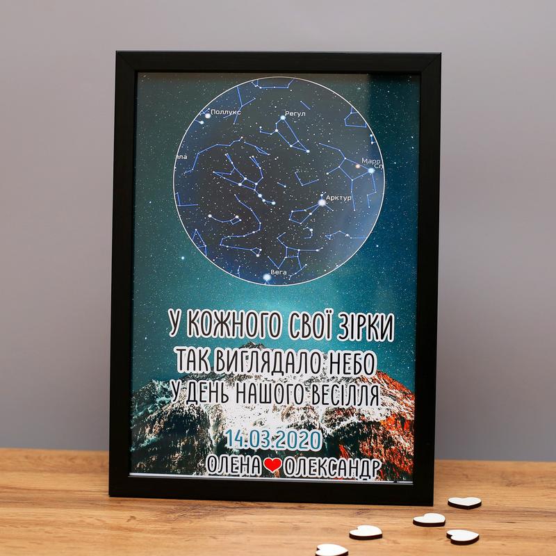 Звездная карта неба — цена 250 грн в каталоге Сувениры Купить товары для дома и быта по