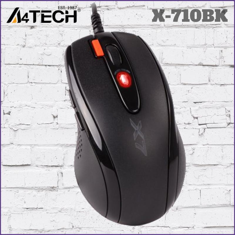 Мишка ігрова a4tech x-710bk usb (black) — цена 694 грн в каталоге Комплектующие для ноутбуков ...