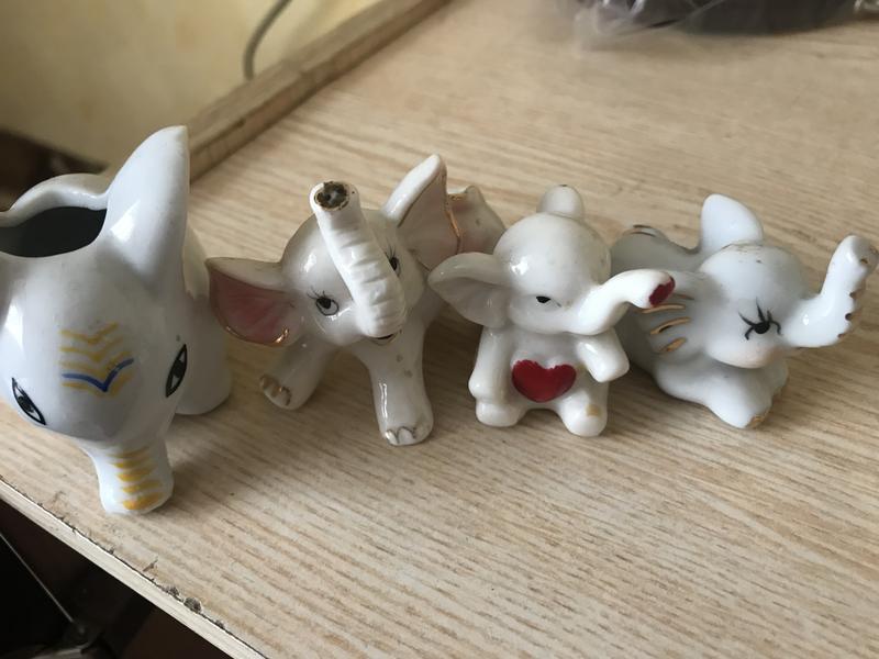 Слоники фарфор 4шт цена за все — цена 150 грн в каталоге Статуэтки Купить товары для дома и быта