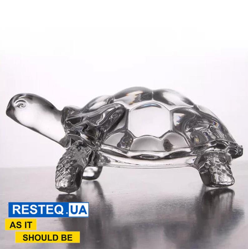 Фігурка для інтер`єру черепаха Resteq 21х15х9 5 см скляна статуетка черепаха декор черепаха