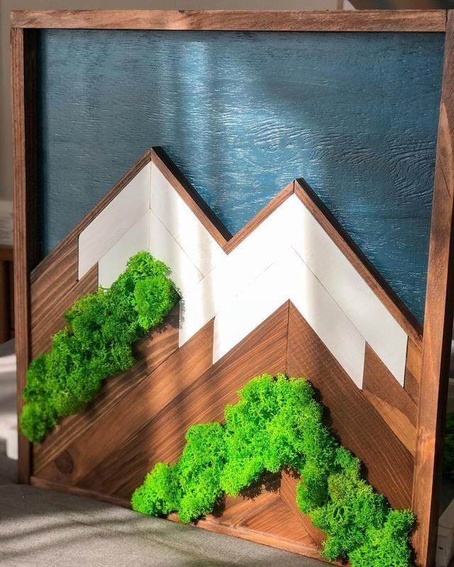 Панно з дерева та моху — цена 880 грн в каталоге Панно Купить товары для дома и быта по