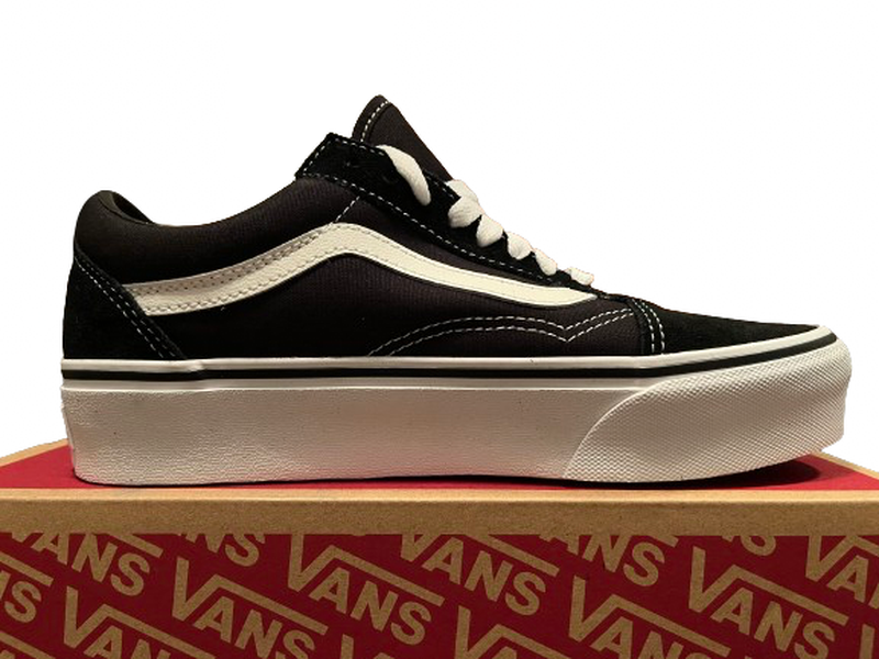 Кеди vans old skool plat black white vnoa3b3uy281 венси ванс платформа ...