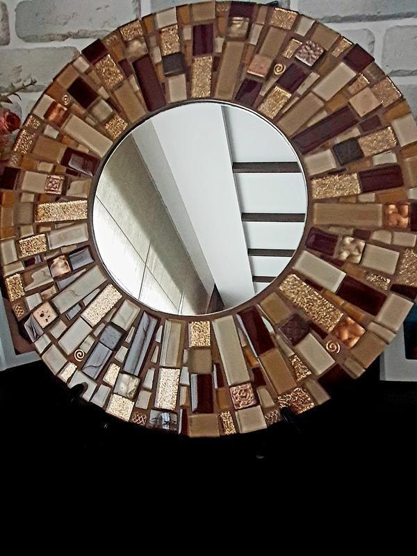 Настільне дзеркало з мозаїки — ціна 1300 грн у каталозі Дзеркала Купити товари для дому та