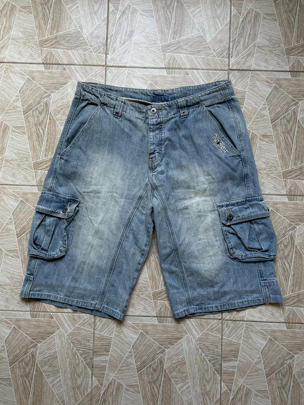 hype retro rap 90s y2k no fear vintage denim jeans shorts m 540 Plus Ruched