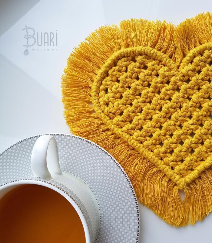 Макраме підставка серце — ціна 350 грн у каталозі Підставки Купити товари для дому та побуту за