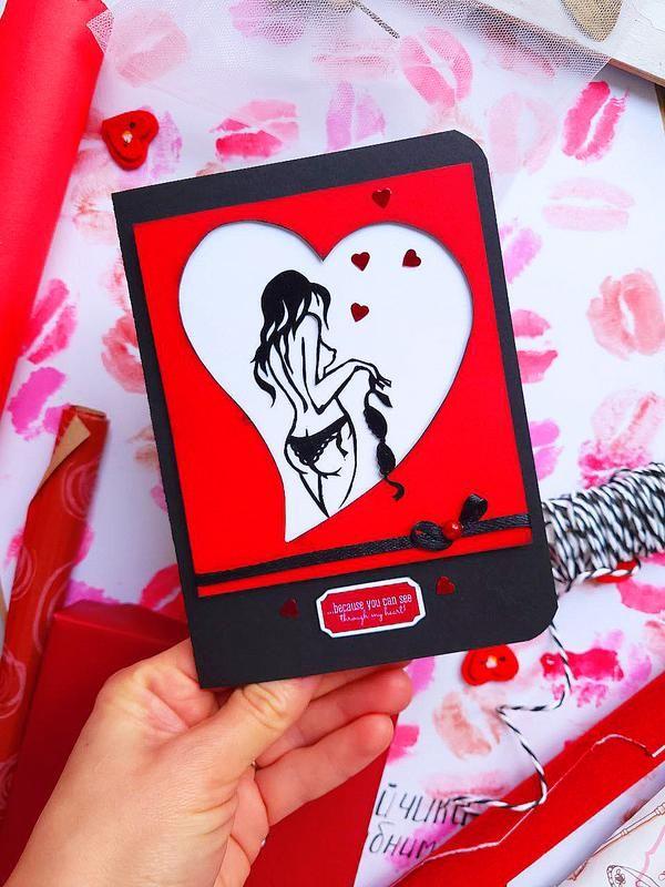 Валентинка ручной работы — цена 290 грн в каталоге Открытки и конверты Купить товары для дома и