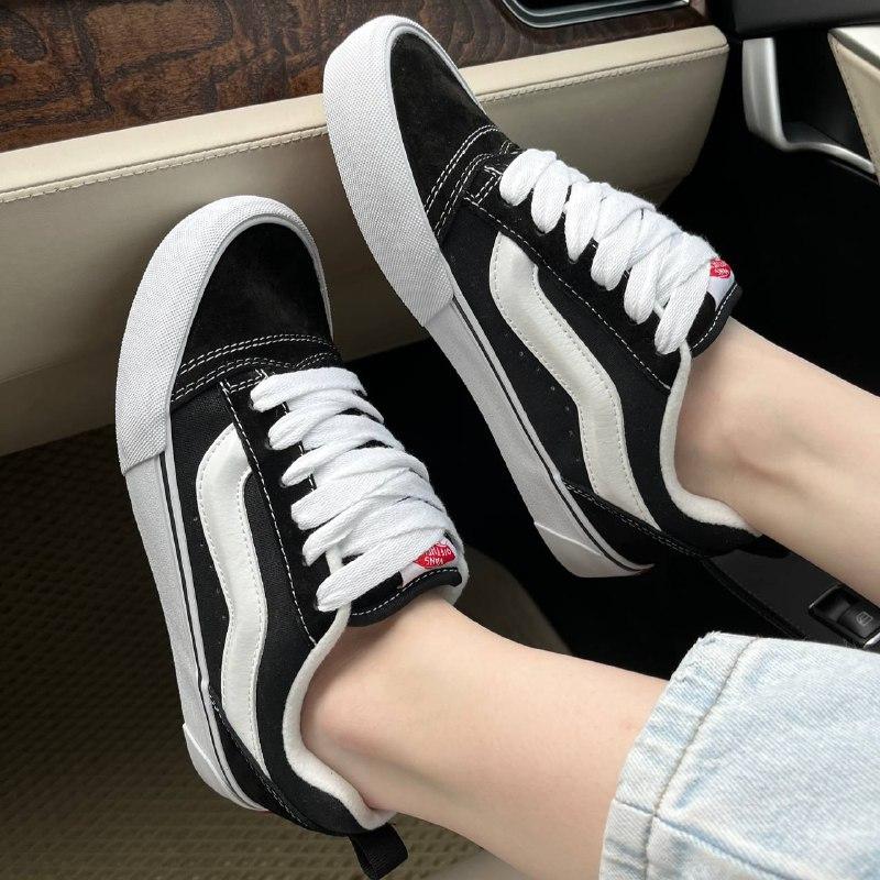 Vans knu skool black white — цена 2149 грн в каталоге Кроссовки Купить ...