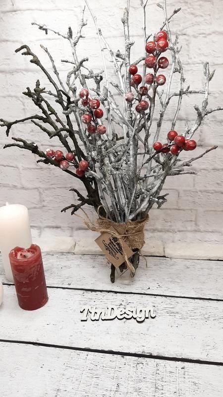 Букет скандинавський зимовий з калиною — ціна 364 грн у каталозі Сувеніри Купити товари для дому