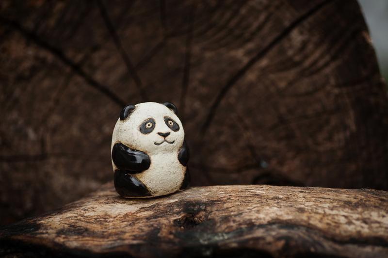 Керамическая статуэтка пандочка — цена 400 грн в каталоге Статуэтки Купить товары для дома и