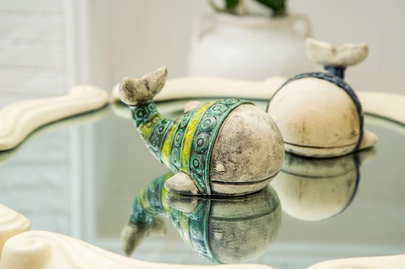 Керамическая статуэтка подсвечник кит — цена 1200 грн в каталоге