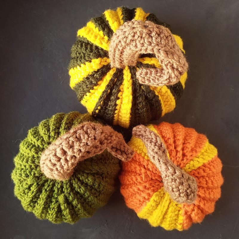 Вязані гарбузи — ціна 250 грн у каталозі Інтерєрні ляльки Купити товари для дому та побуту за